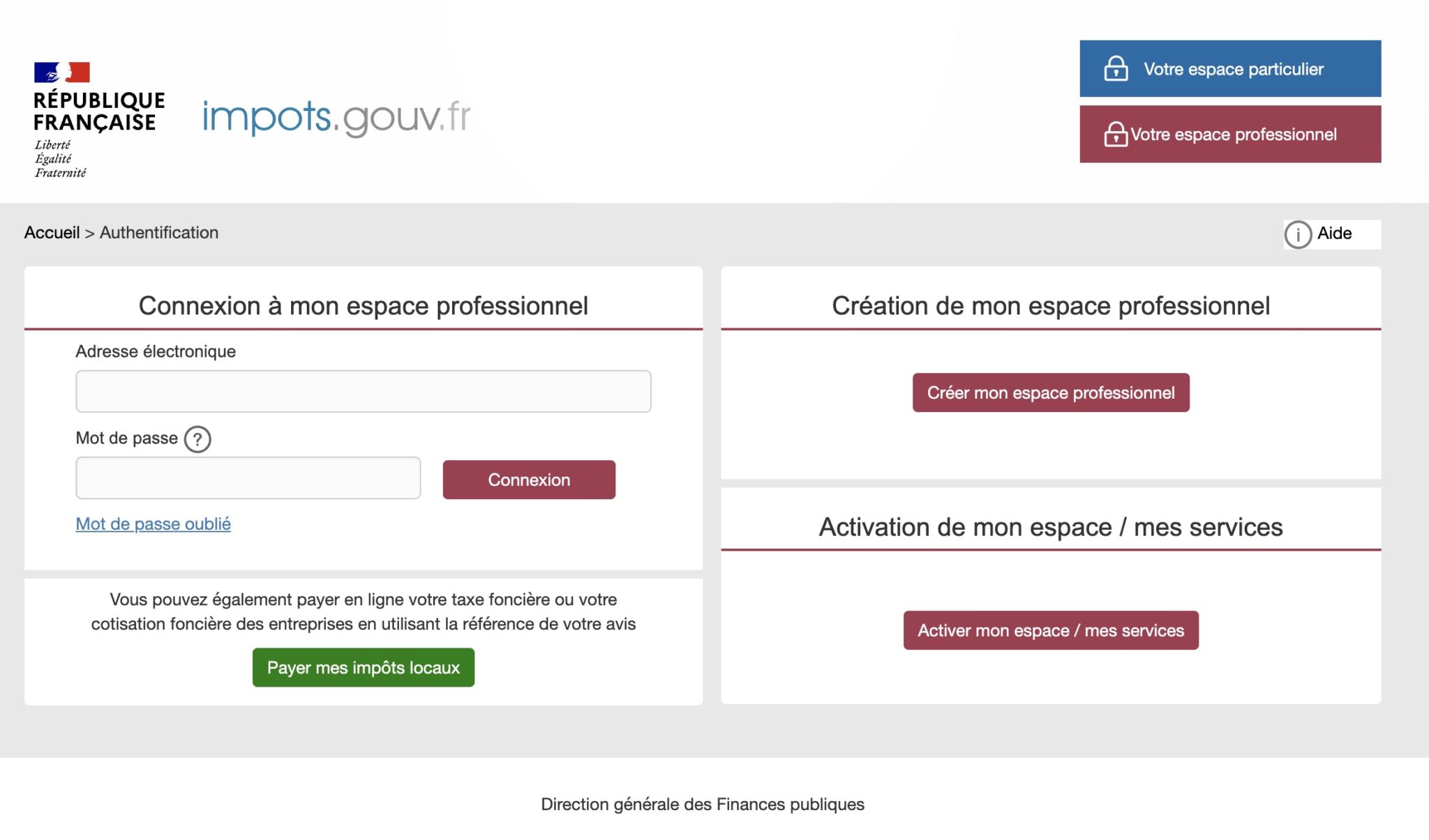 Questionnaire relatif à l’activité professionnelle (CFE) et espace ...